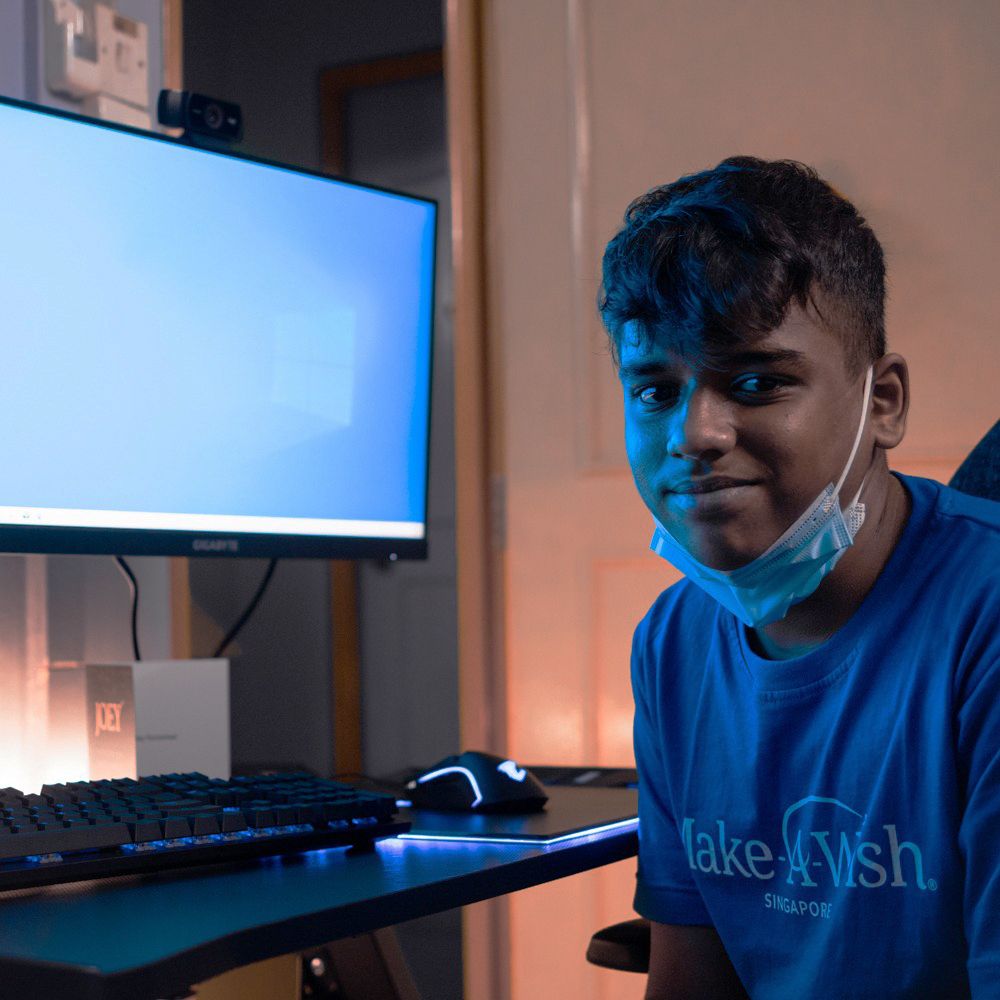I wish for a gaming computer setup in my room | Make-A-Wish Singapore